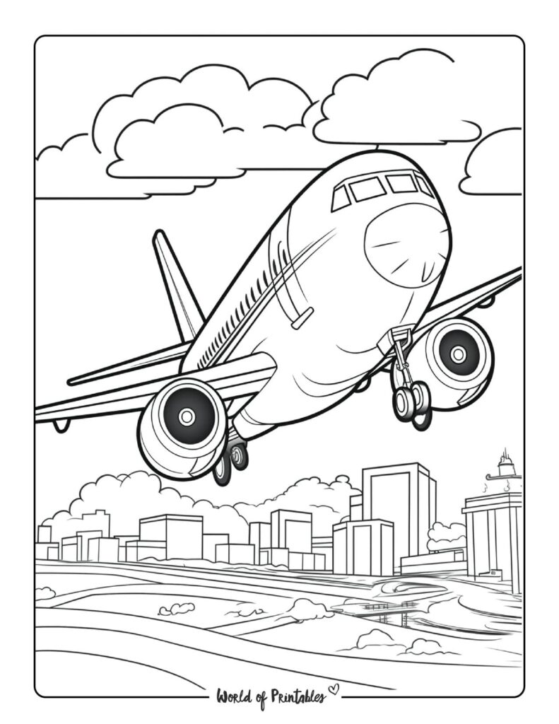 Airplane Coloring Pages For Kids & Adults - World of Printables