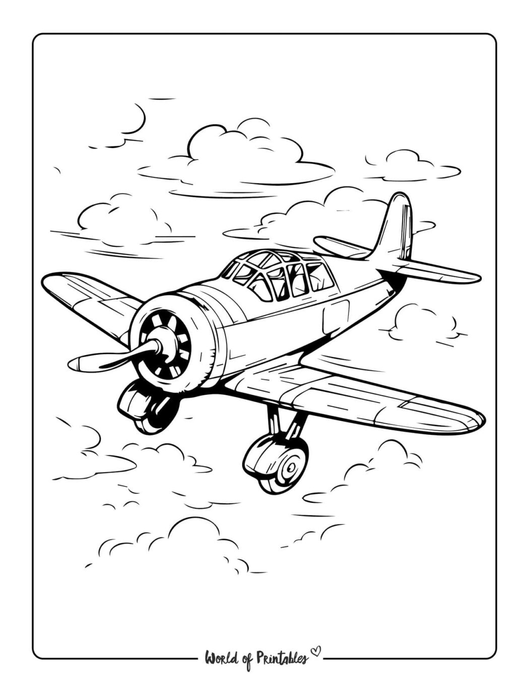 Airplane Coloring Pages For Kids & Adults - World of Printables