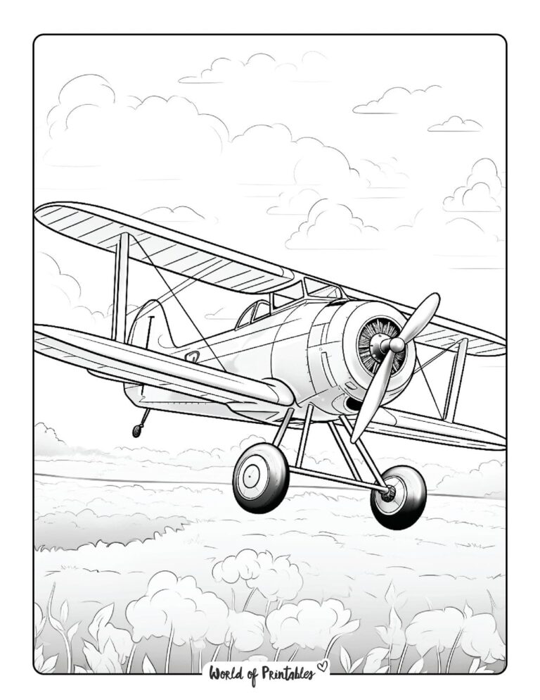 Airplane Coloring Pages For Kids & Adults - World of Printables