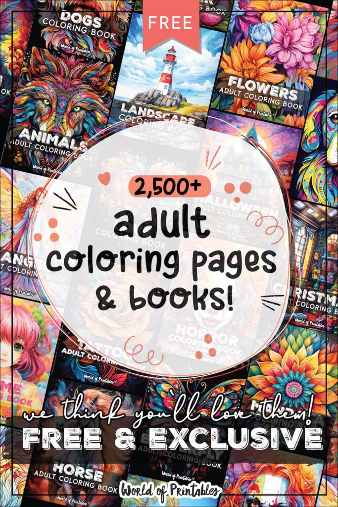 2,500 Best Free Adult Coloring Pages - World of Printables