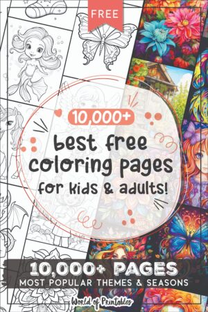 10,000 Best Free Coloring Pages For Kids & Adults - World of Printables