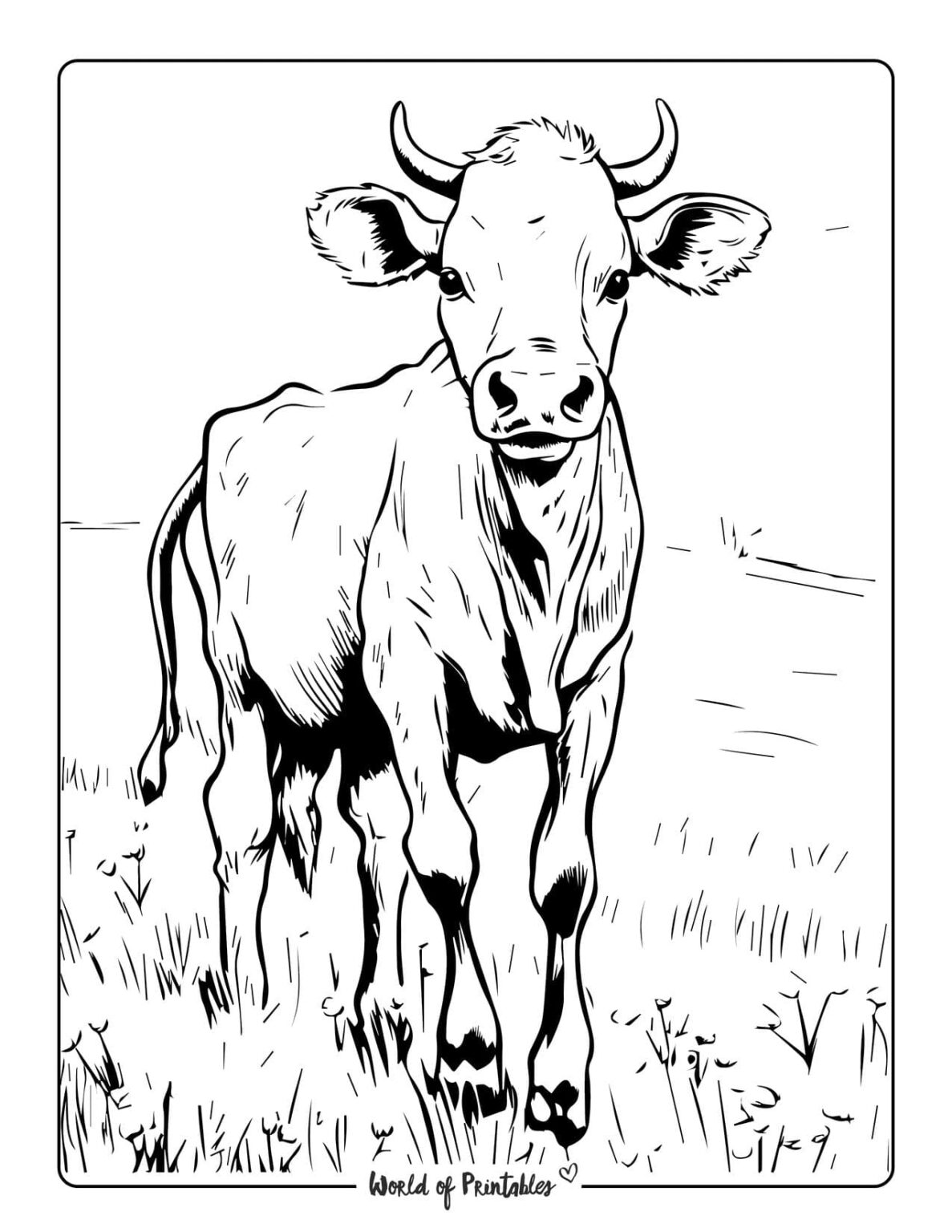 Cow Coloring Pages For Kids & Adults - World of Printables