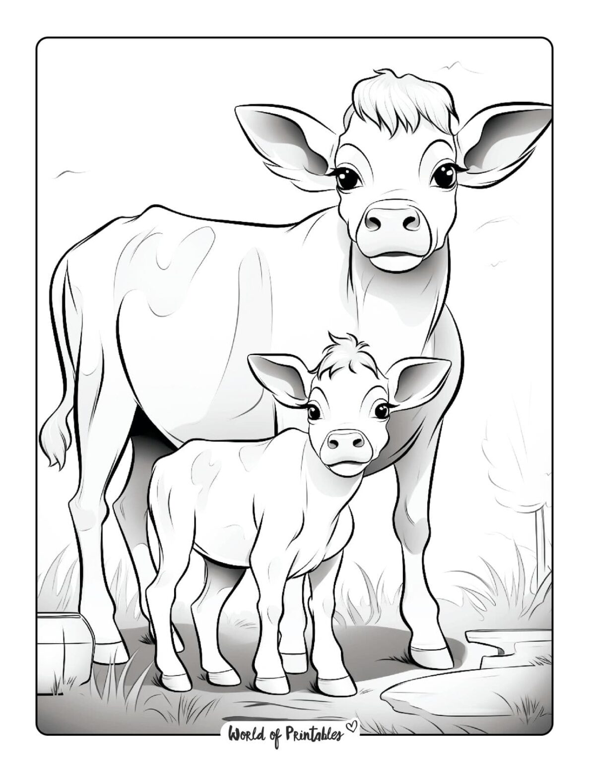 Cow Coloring Pages For Kids & Adults - World of Printables