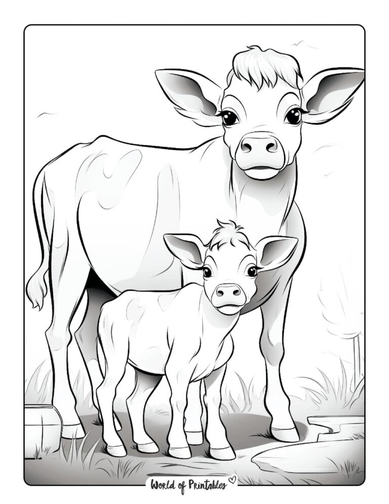 Cow Coloring Pages For Kids & Adults - World of Printables