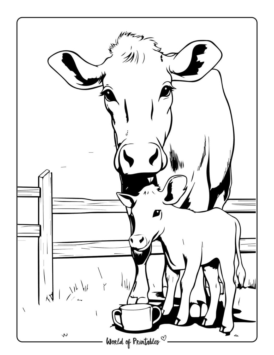 Cow Coloring Pages For Kids & Adults - World of Printables
