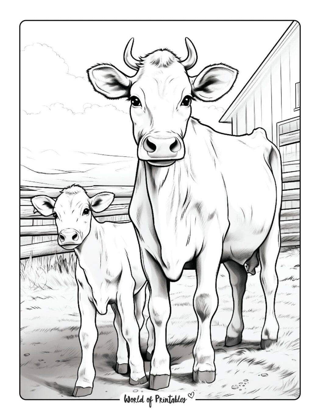 Cow Coloring Pages For Kids & Adults - World of Printables