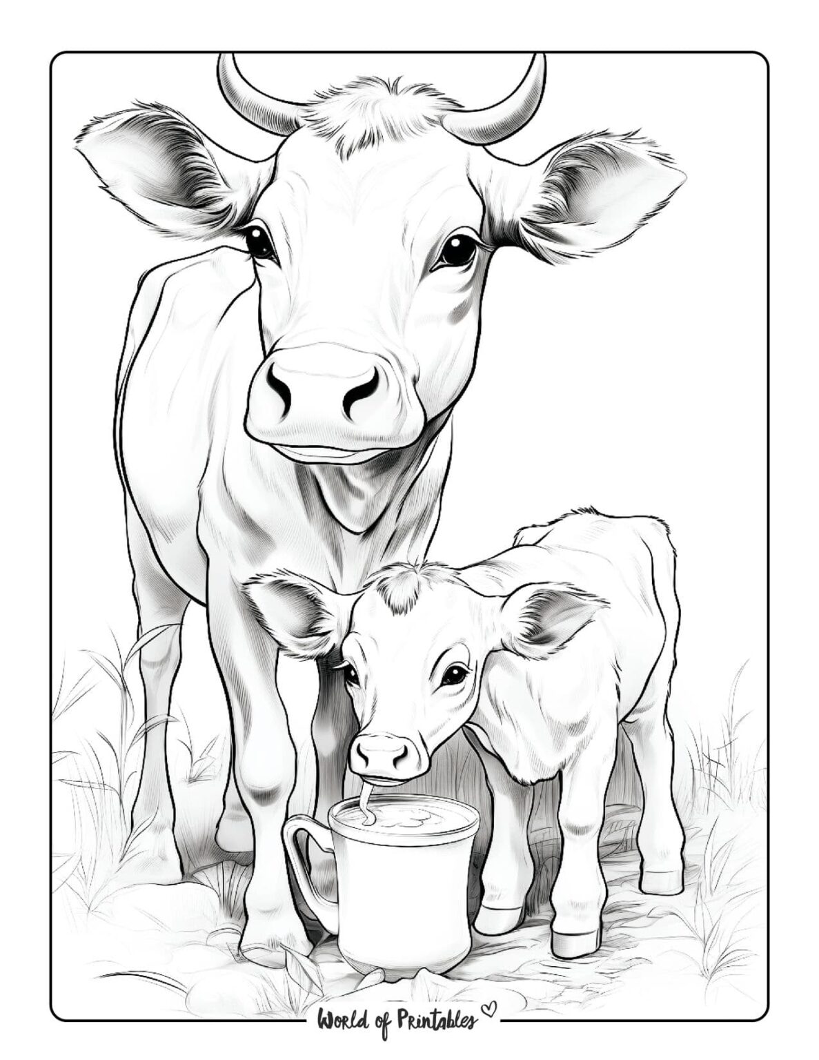 Cow Coloring Pages For Kids & Adults - World of Printables