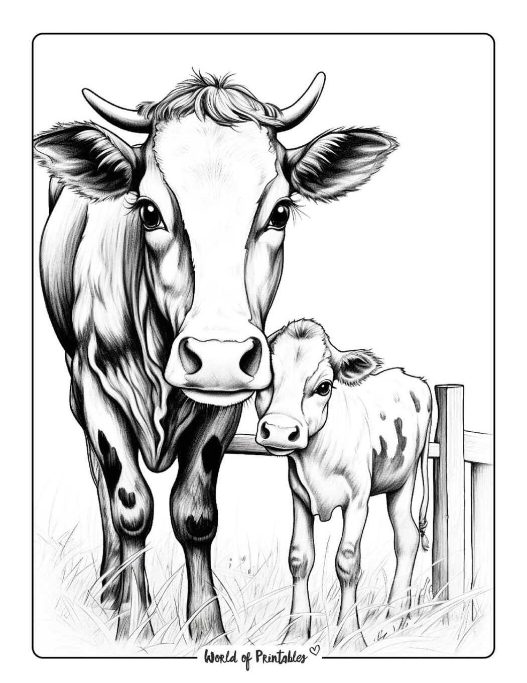 Cow Coloring Pages For Kids & Adults - World of Printables