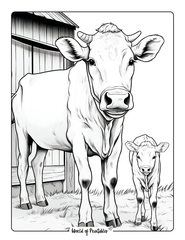 Cow Coloring Pages For Kids & Adults - World of Printables