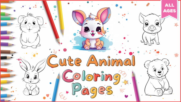 Cute Animal Coloring Pages - World of Printables
