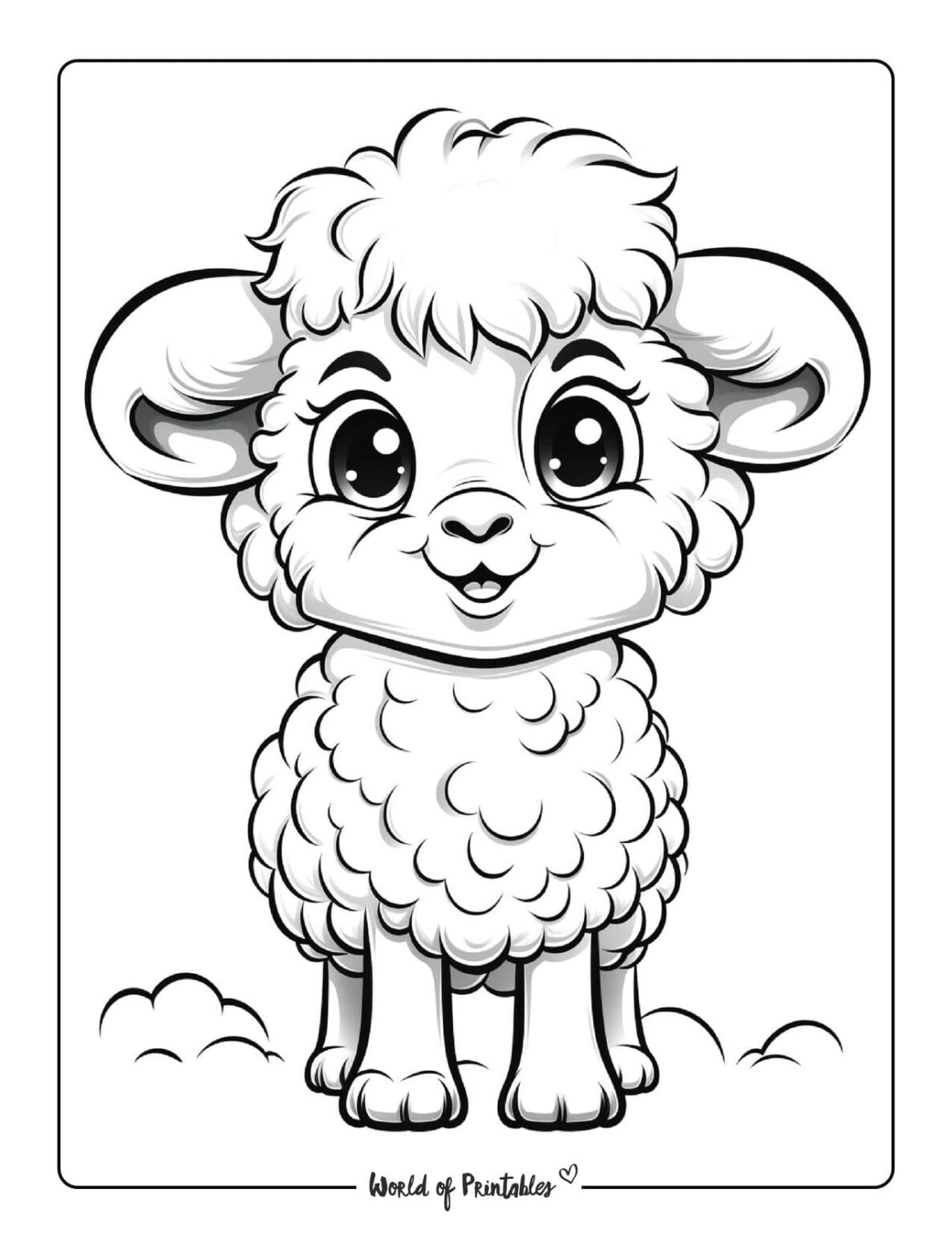 Cute Animal Coloring Pages - World of Printables