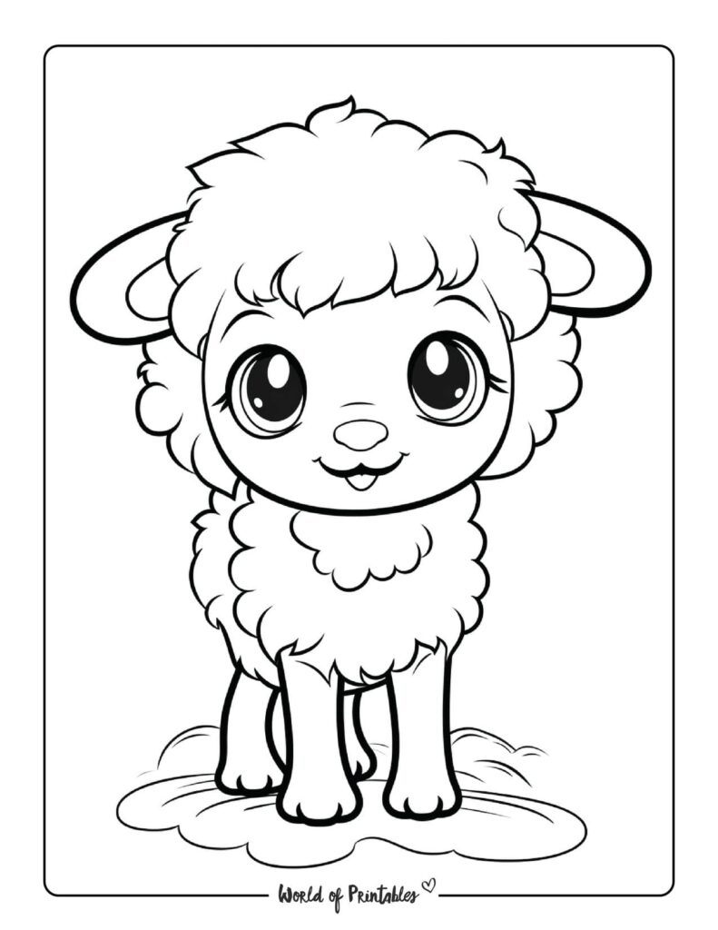 Cute Animal Coloring Pages - World of Printables