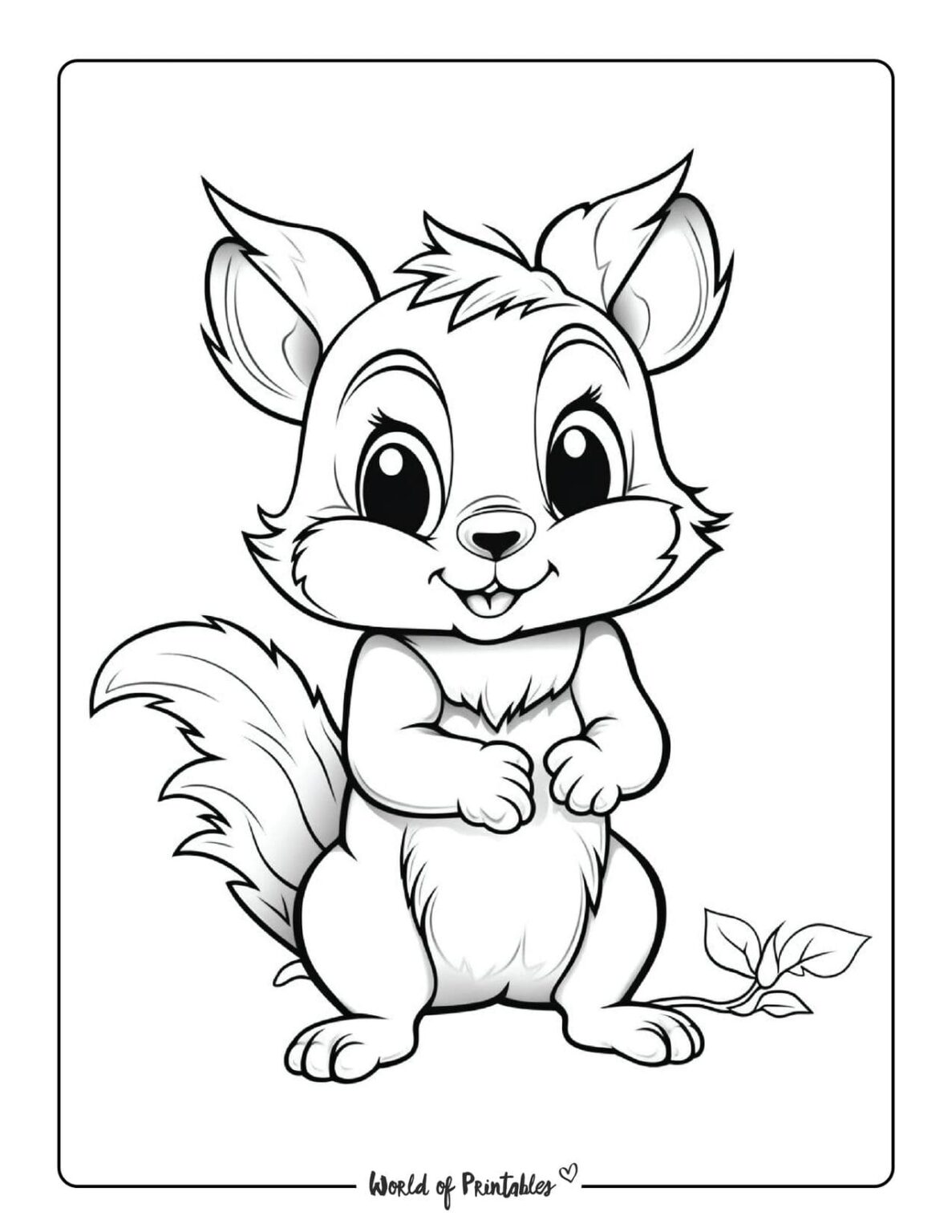 Cute Animal Coloring Pages - World of Printables