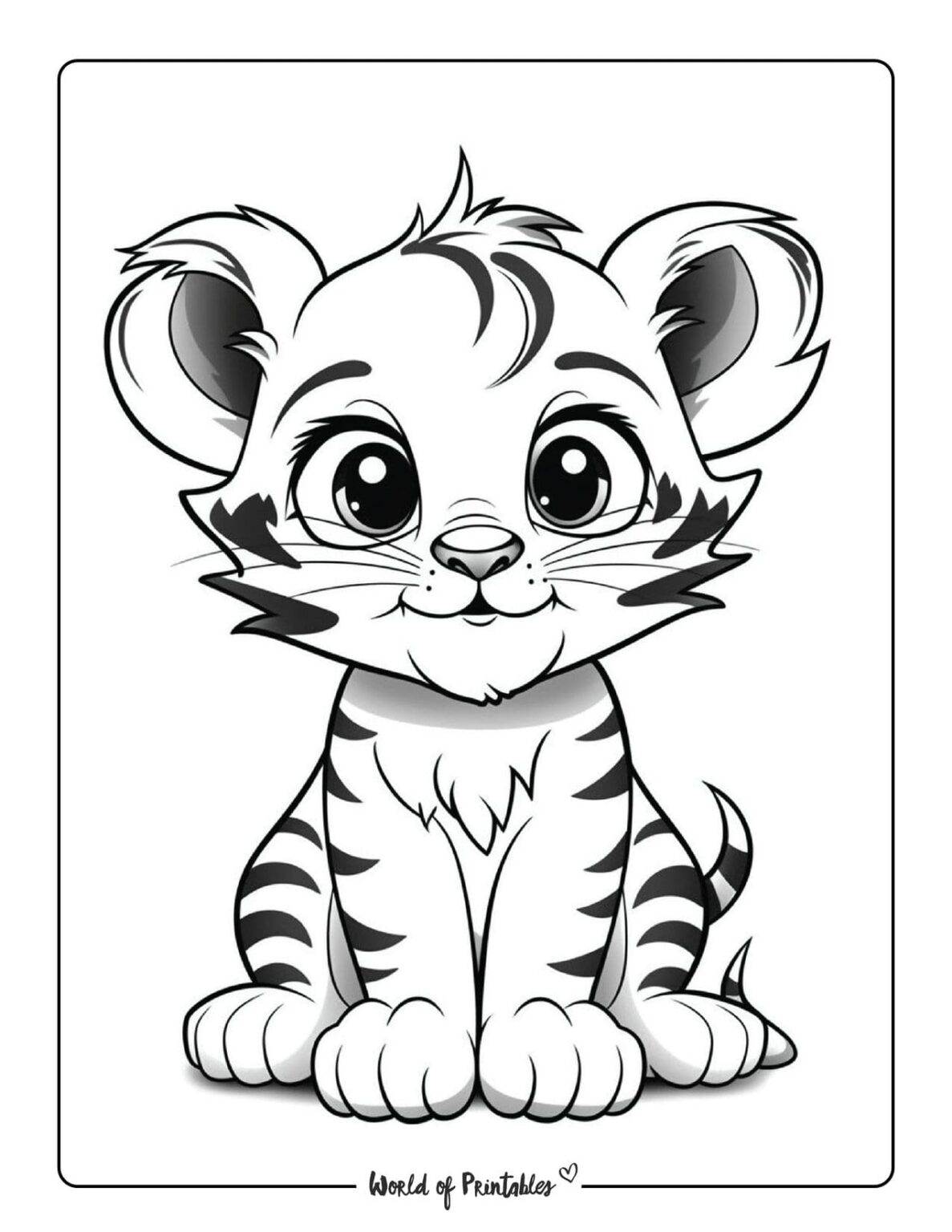Cute Animal Coloring Pages - World of Printables