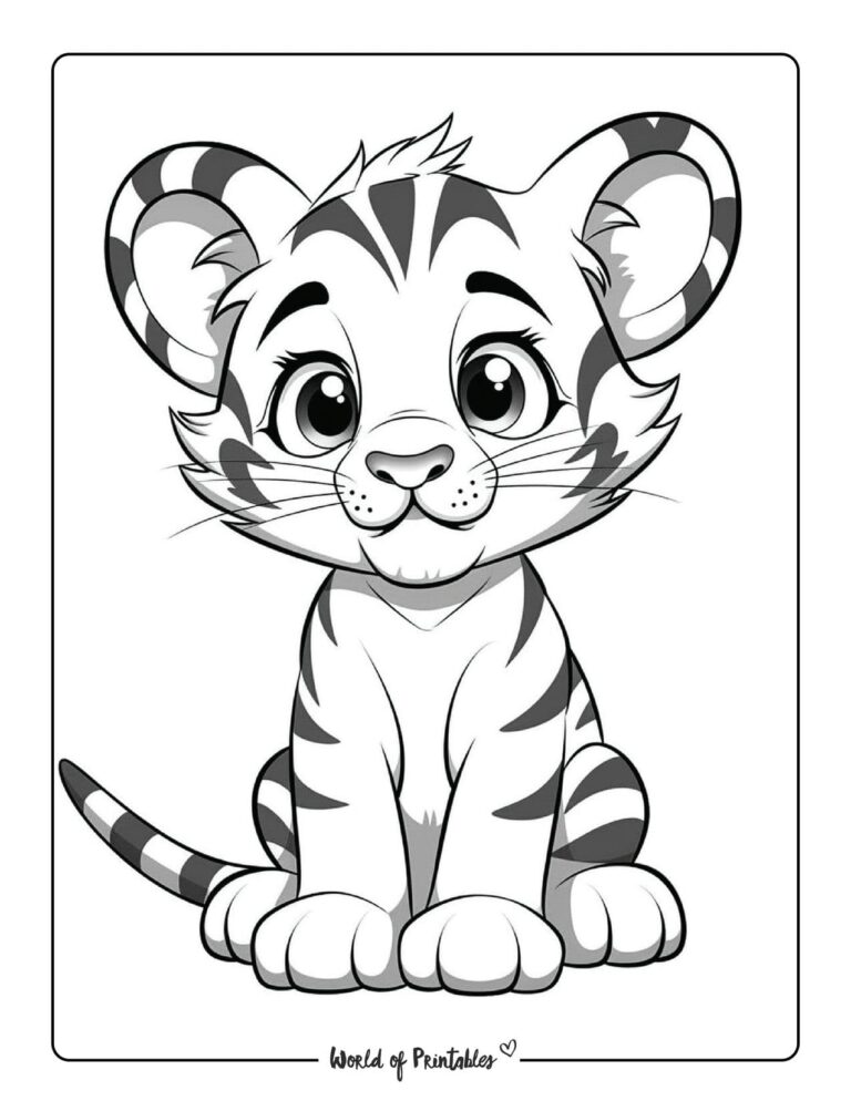 Cute Animal Coloring Pages - World of Printables