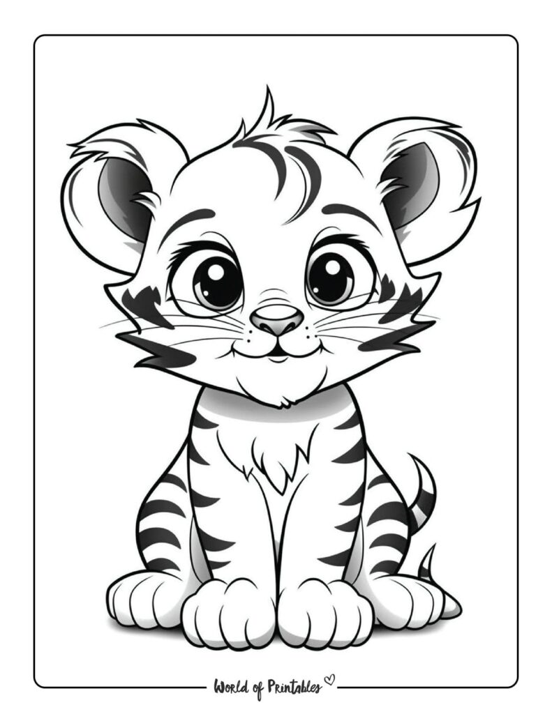 Cute Animal Coloring Pages - World of Printables