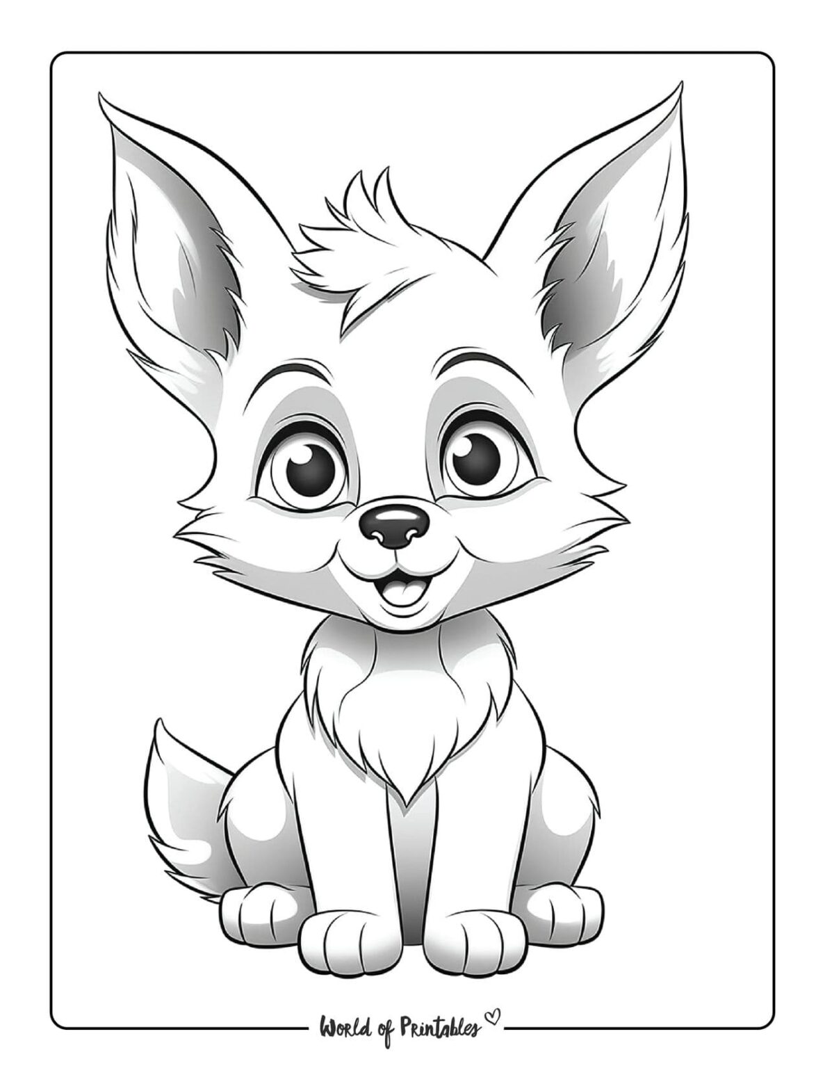 Cute Animal Coloring Pages - World of Printables
