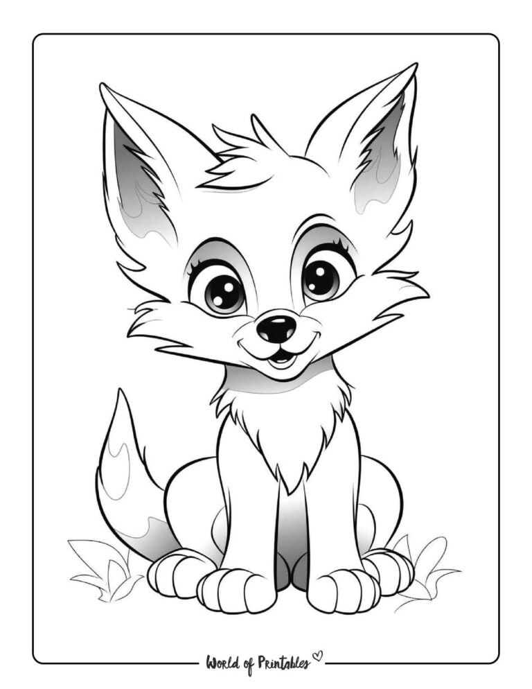 Cute Animal Coloring Pages - World of Printables