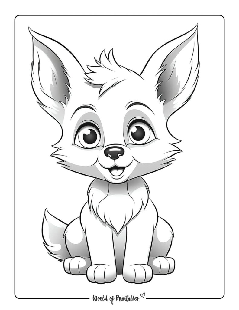 Cute Animal Coloring Pages - World of Printables