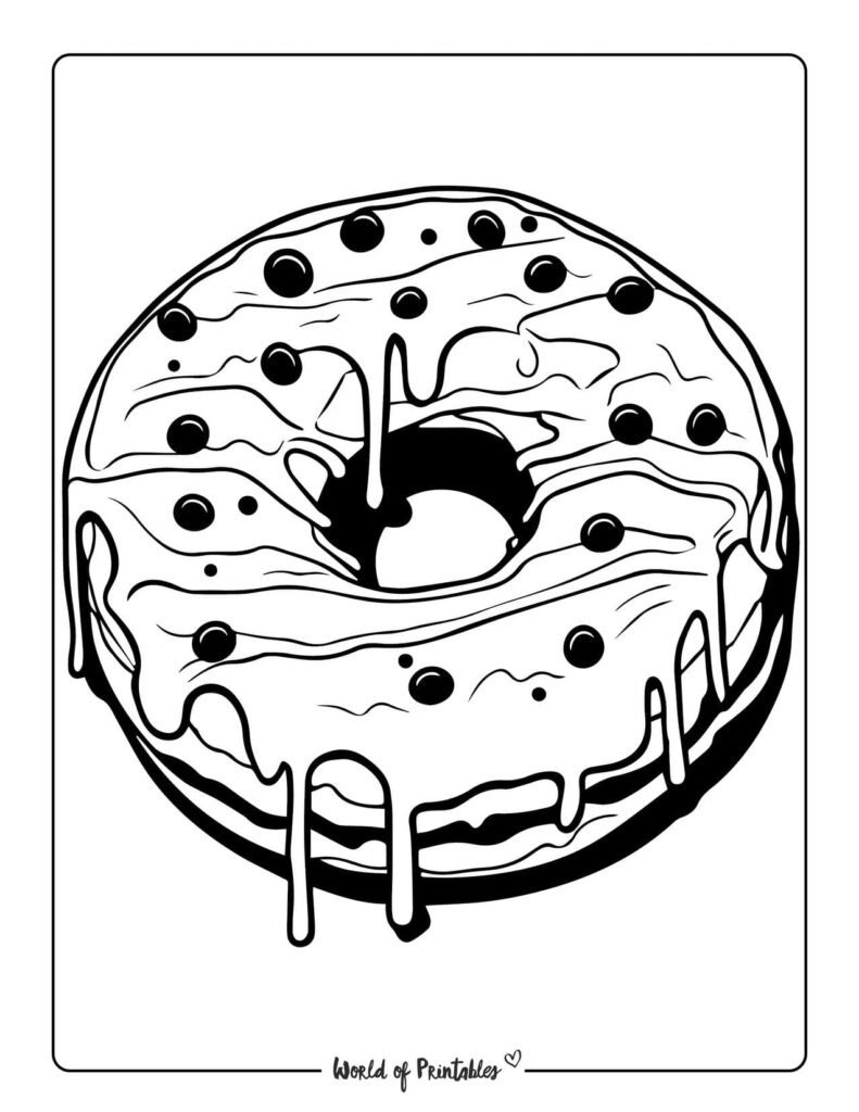 Donut Coloring Pages For Kids & Adults - World of Printables