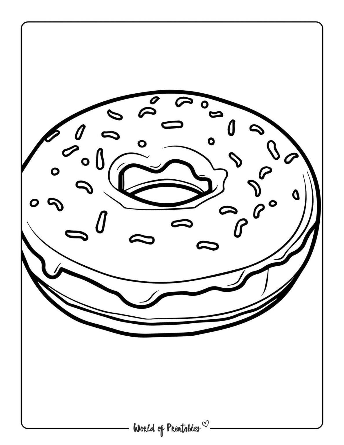 Donut Coloring Pages For Kids & Adults - World of Printables