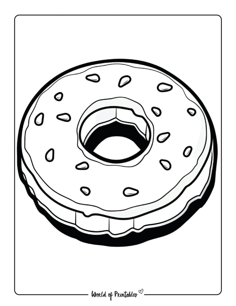 Donut Coloring Pages For Kids & Adults - World of Printables