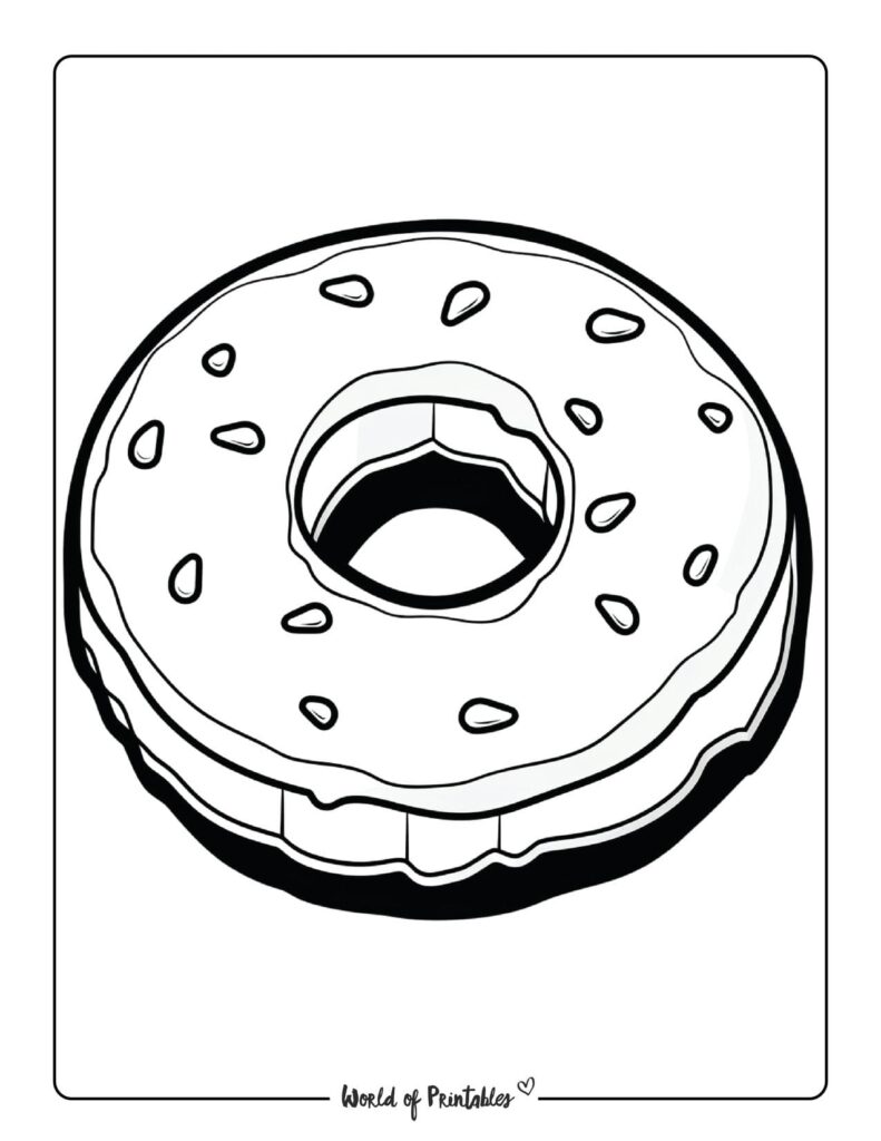 Donut Coloring Pages For Kids & Adults - World of Printables