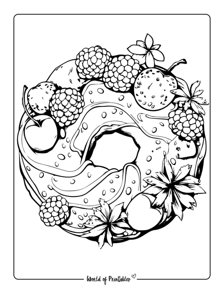 Donut Coloring Pages For Kids & Adults - World of Printables