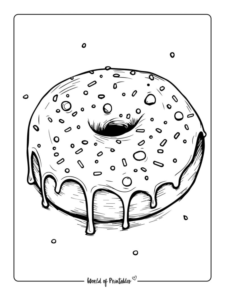 Donut Coloring Pages For Kids & Adults - World of Printables