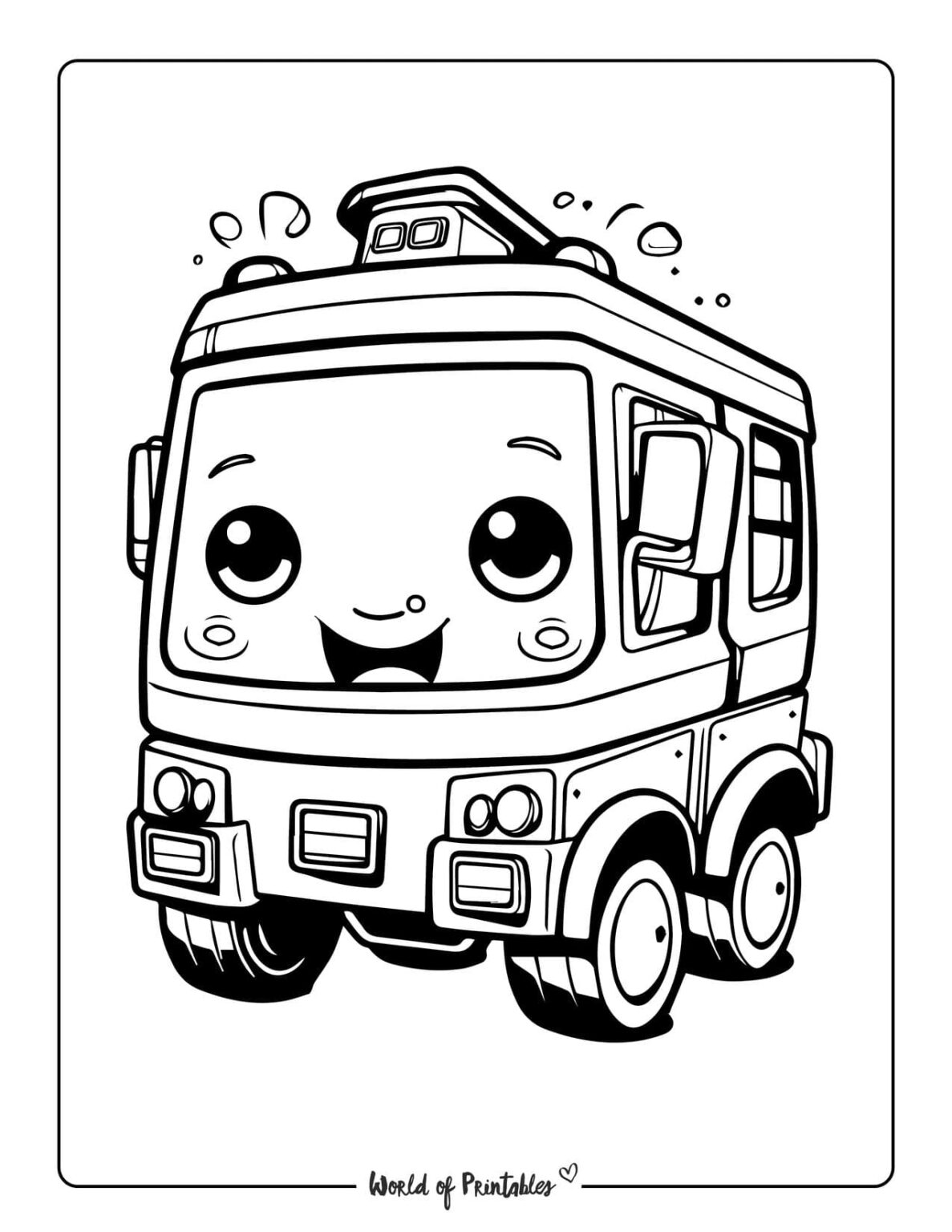 Fire Truck Coloring Pages For Kids & Adults - World of Printables