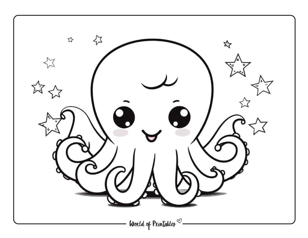 Octopus Coloring Pages For Kids & Adults - World of Printables