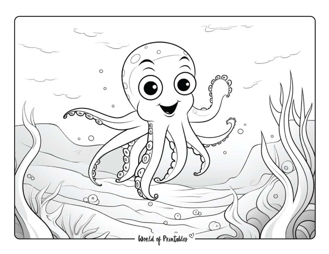 Octopus Coloring Pages For Kids & Adults - World of Printables