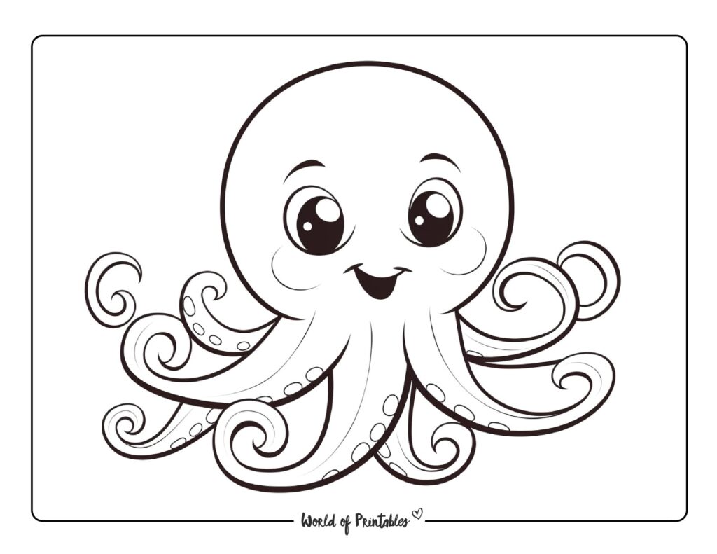 Octopus Coloring Pages For Kids & Adults - World of Printables