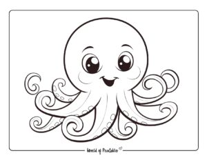 Octopus Coloring Pages For Kids & Adults - World of Printables