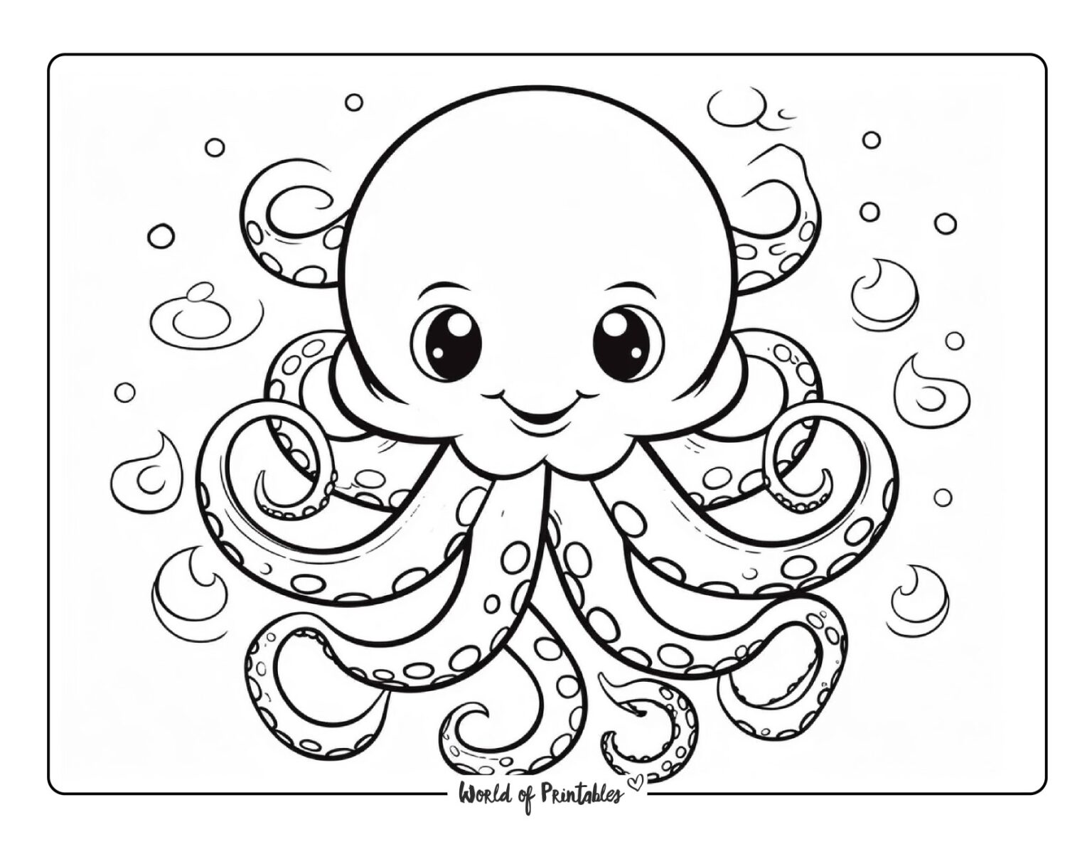 Octopus Coloring Pages For Kids & Adults - World of Printables