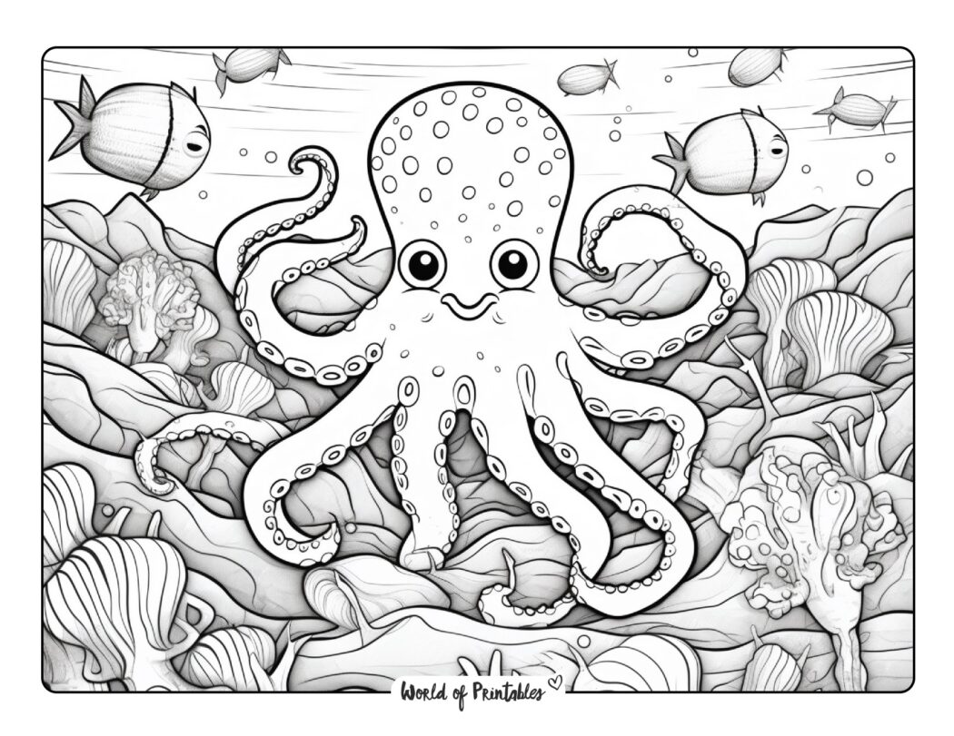 Octopus Coloring Pages For Kids & Adults - World of Printables