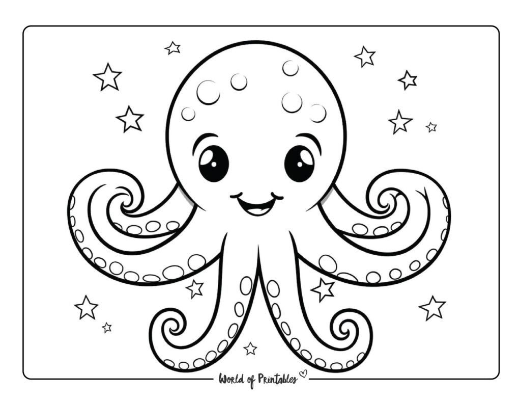 Octopus Coloring Pages For Kids & Adults - World of Printables