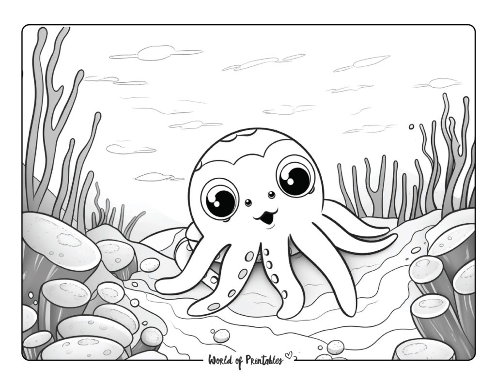 Octopus Coloring Pages For Kids & Adults - World of Printables