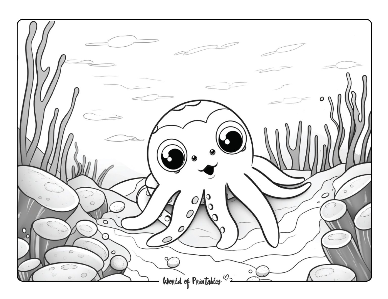 Octopus Coloring Pages For Kids & Adults - World of Printables