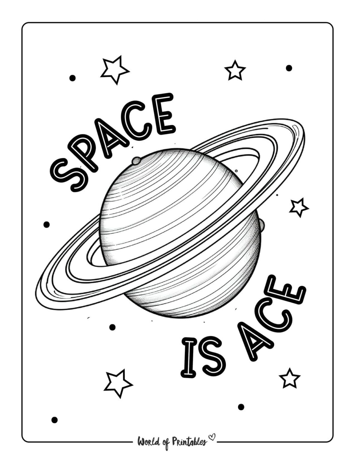 Planet Coloring Pages For Kids & Adults - World of Printables