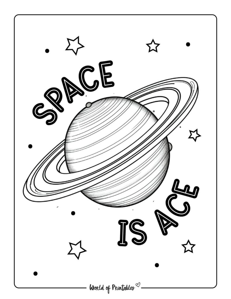 Planet Coloring Pages For Kids & Adults - World of Printables