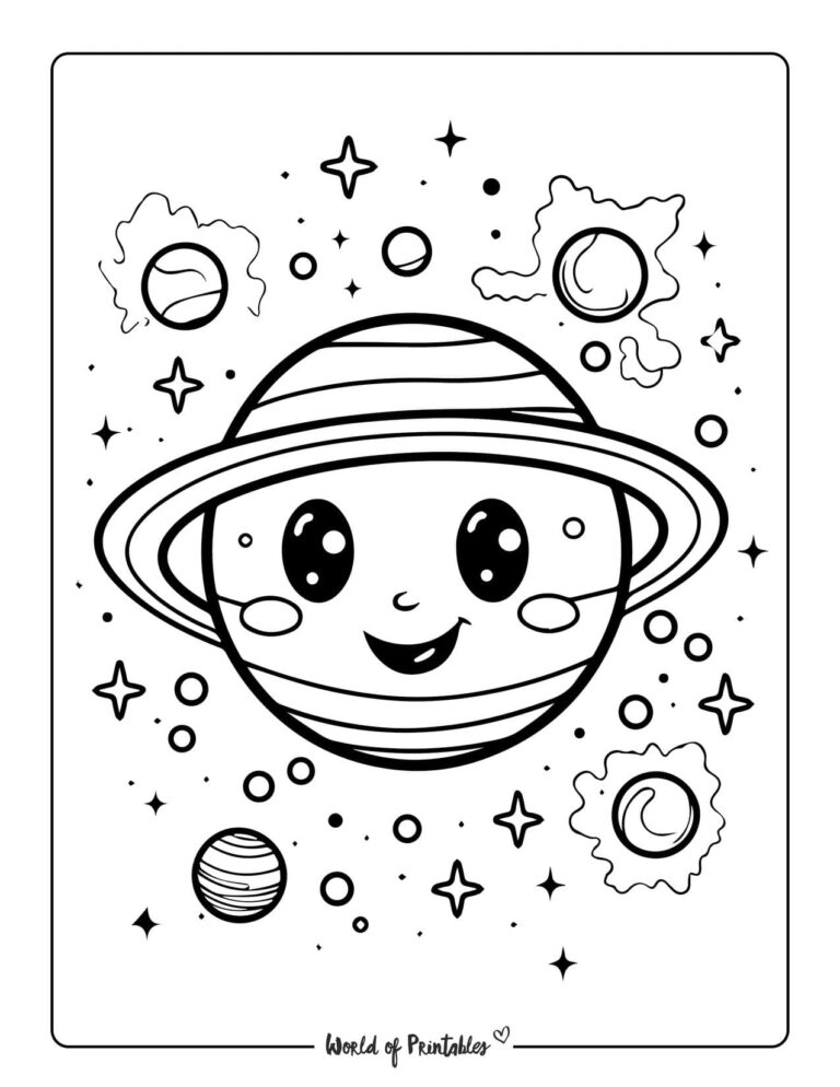 Planet Coloring Pages For Kids & Adults - World of Printables