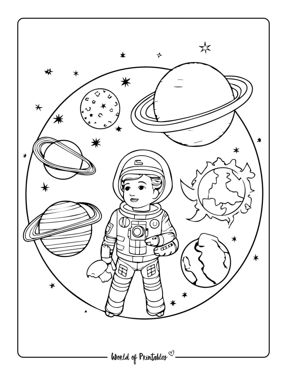 Planet Coloring Pages For Kids & Adults - World of Printables