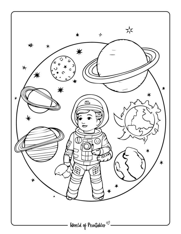 Planet Coloring Pages For Kids & Adults - World of Printables