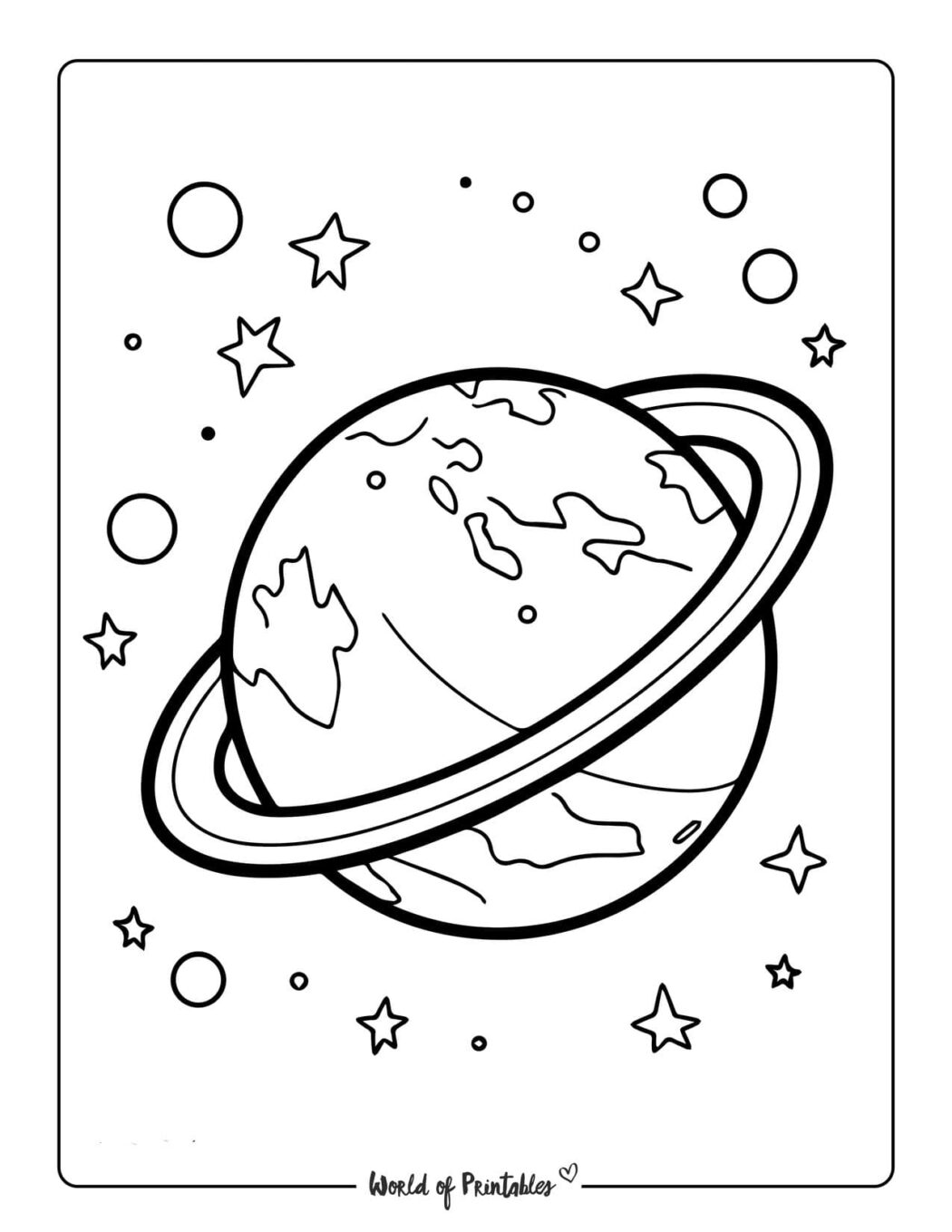 Planet Coloring Pages For Kids & Adults - World of Printables