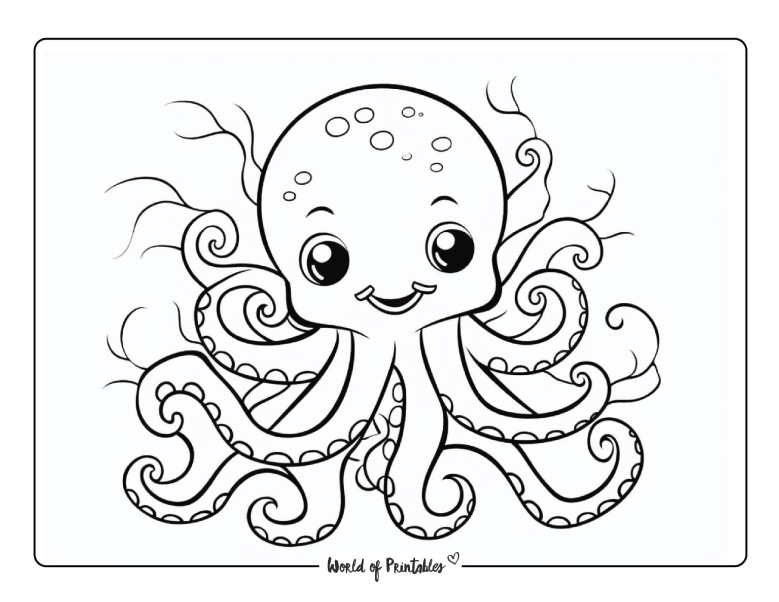 Octopus Coloring Pages For Kids & Adults - World of Printables