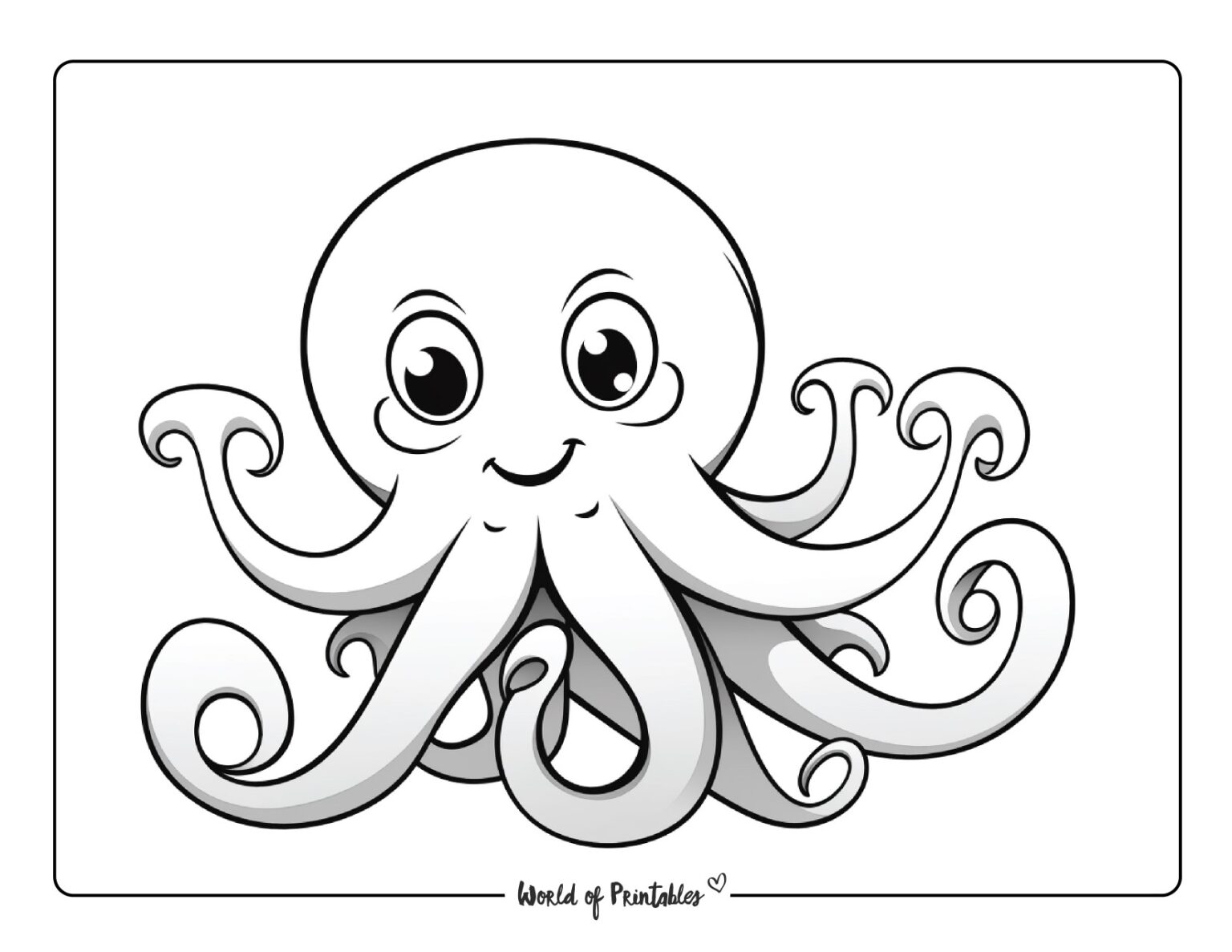 Octopus Coloring Pages For Kids & Adults - World of Printables
