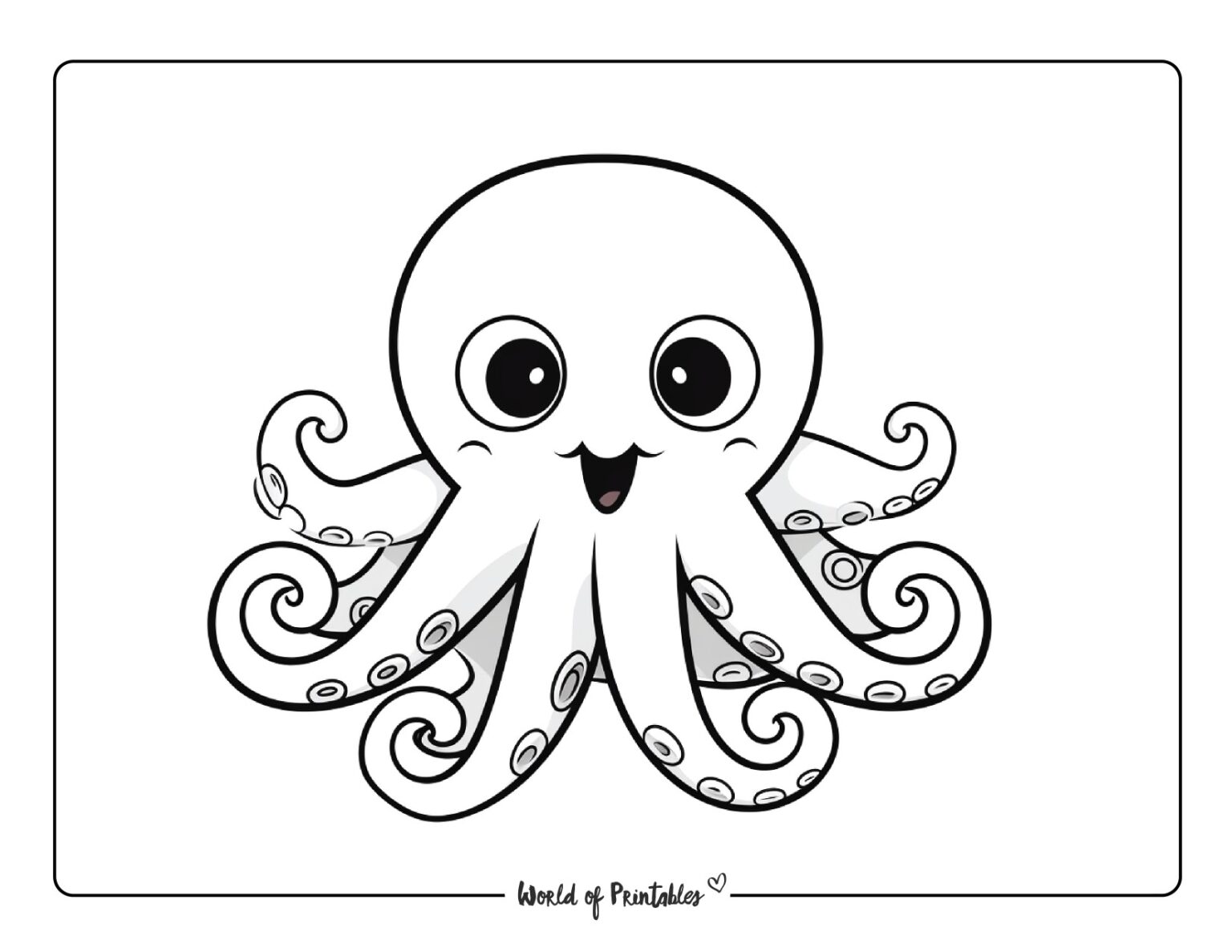 Octopus Coloring Pages For Kids & Adults - World of Printables