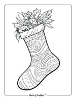 Stocking Coloring Pages - World of Printables