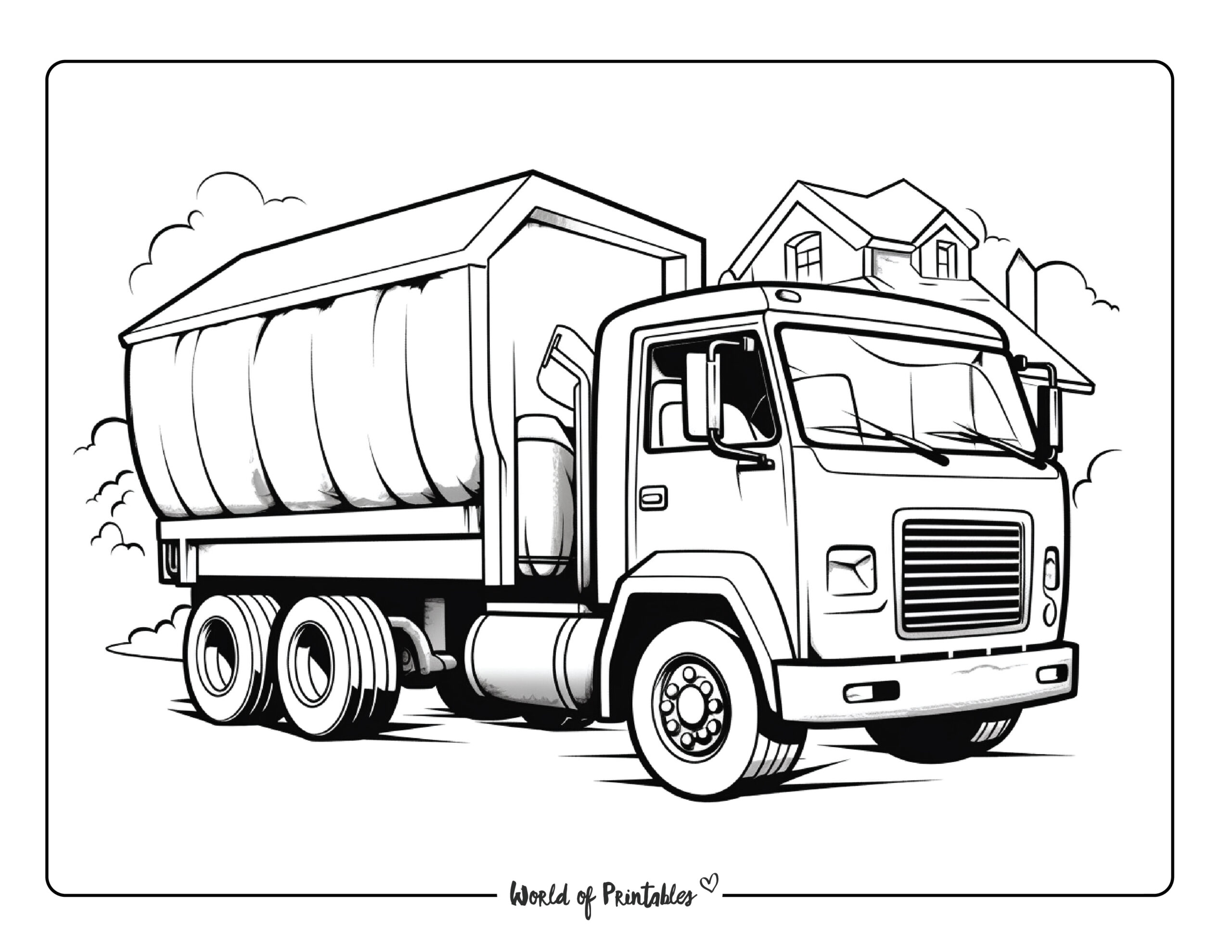 Truck Coloring Pages For Kids Adults World Of Printables Truck Coloring Pages For Kids Adults World Of Printables